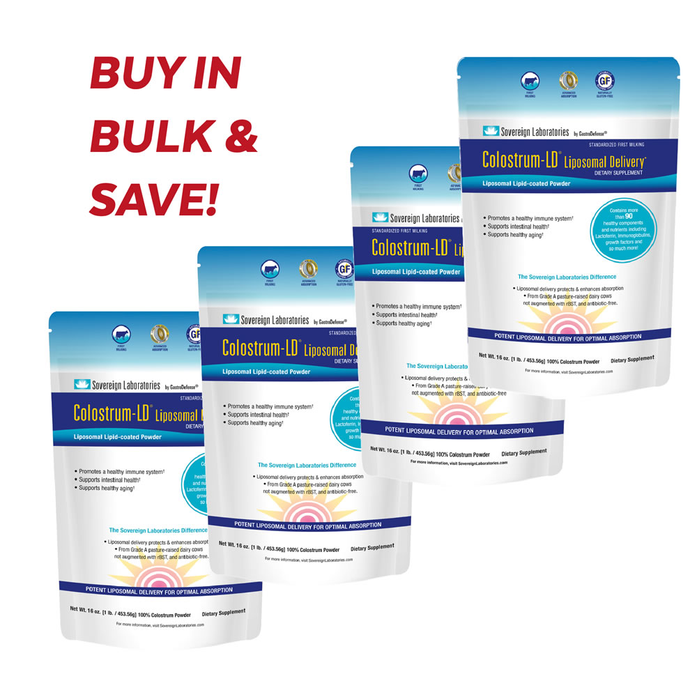 4-Pack Colostrum LD® Powder: 16 oz | Sovereign Laboratories